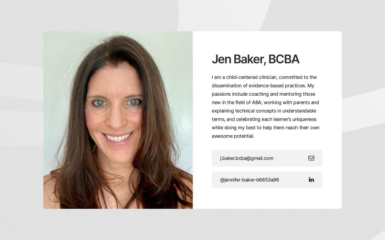 Jen Baker, BCBA